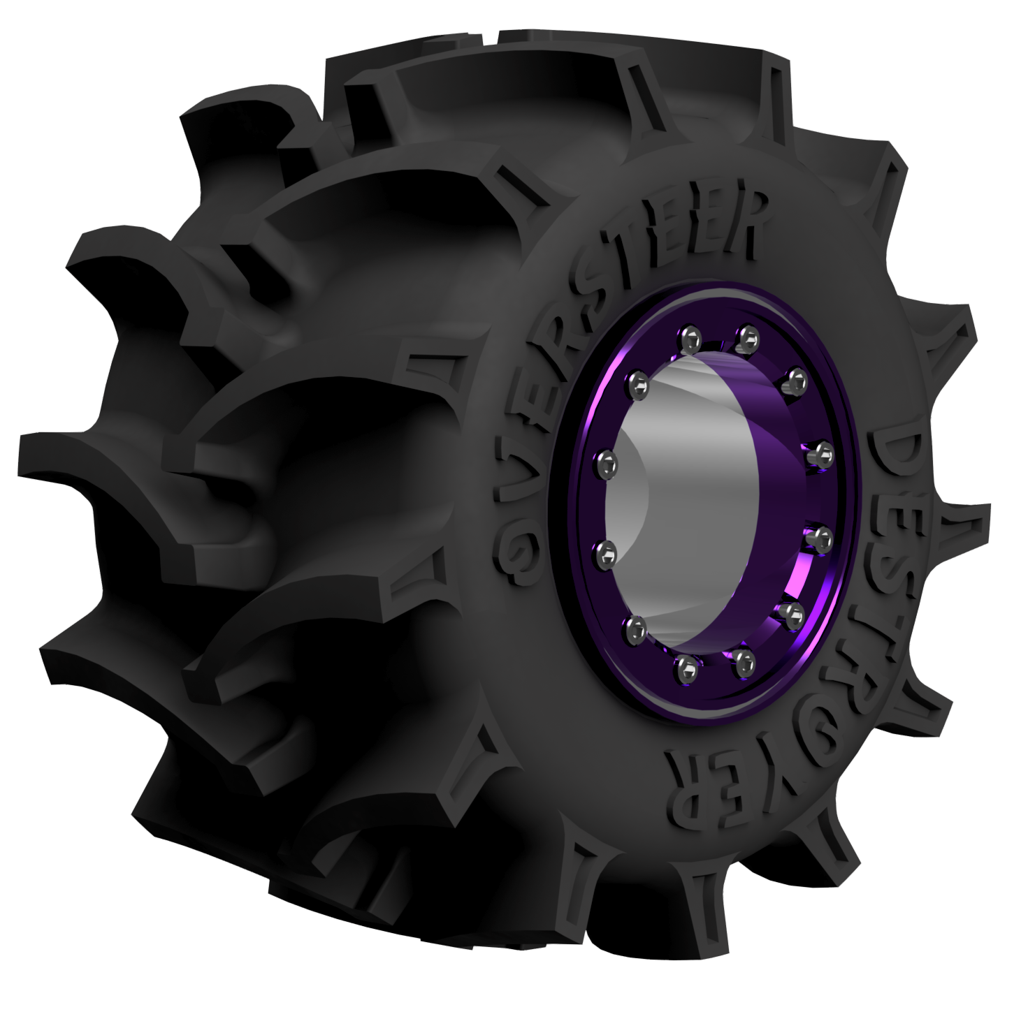 Mega Truck Mud Tire and Wheels for Losi LMT Mini Monster Trucks ...